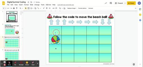 Summer Digital Coding by Sprinkle it with French | TpT
