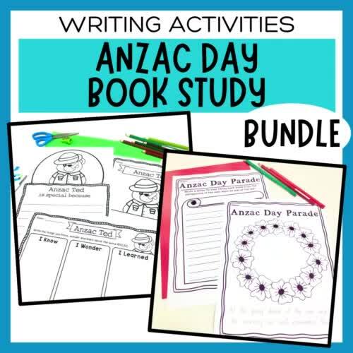 Anzac Day Book Study Bundle | Poppy Craft | Anzac Ted | Anzac Biscuits