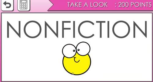 Fiction vs. Nonfiction Game Show Interactive Activities for Library or ...