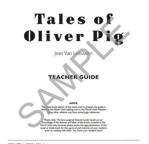 Tales of Oliver Pig Novel Units® Teacher Guide Novel Study | TPT