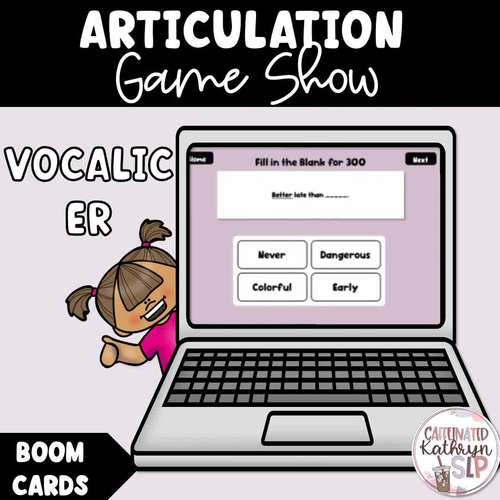 Digital Vocalic /er/ Articulation Game Show for Speech Therapy | TpT