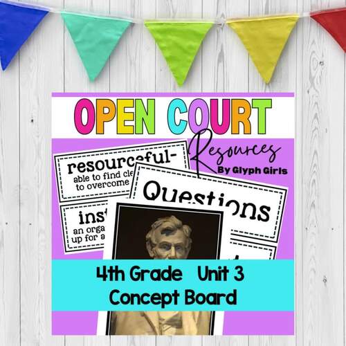 Open Court Reading 4th Grade Unit 3 Concept Board Resources by Glyph Girls
