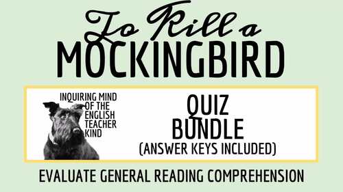 To Kill a Mockingbird Quiz and Answer Key Bundle | American Literature