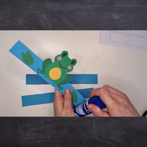 Frog Hat - Easy Paper Craft for Spring - Ready to Use + Coloring Version