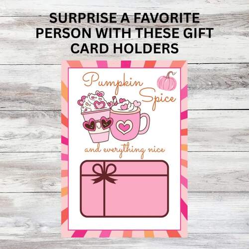 Retro Treat Fall Pumpkin Spice Student Teacher Appreciation Gift Card ...