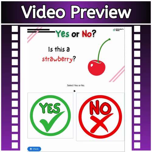 Yes or No: Fruits Digital Resource, Vocabulary Building by Schooler's Mate