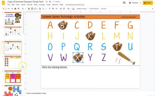 Summer Sports Digital Activities | Timely Tech by Brittany Washburn