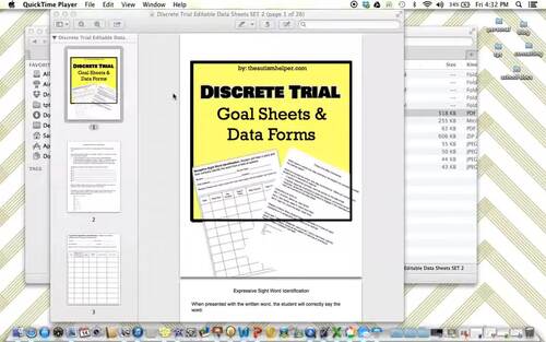 Editable Discrete Trial & Data Goal Sheets Set 2 by The Autism Helper