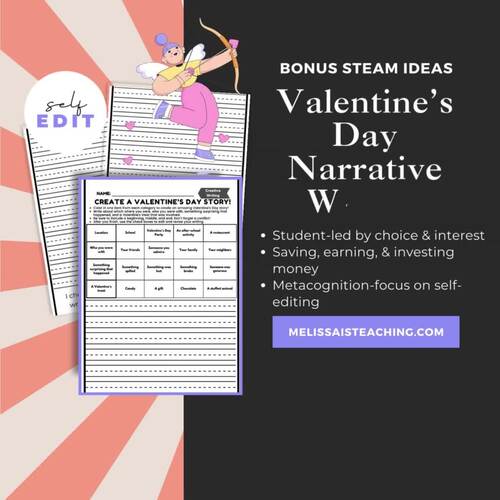 Valentine's Day Story Writing Activity Editing Sub Plan 2nd 3rd 4th 5th ...
