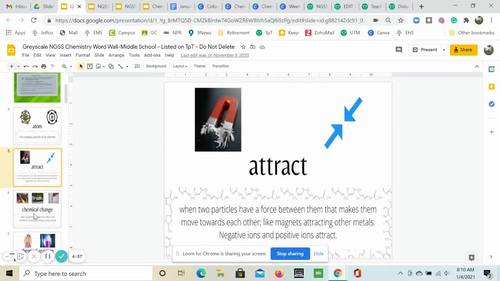 Chemistry Vocabulary Bundle NGSS Physical Science by Crosswalk Curriculum