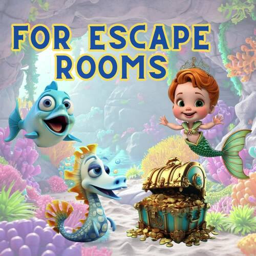 CORAL REEF CLIPART BUNDLE-for Escape Rooms, Classroom Decor and MORE!