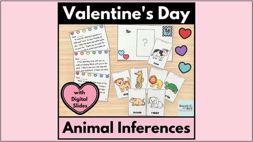 Valentine's Day Animal Vocabulary & Inference Activities for Speech Therapy