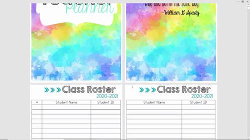 Watercolor Teacher Planner 2021-2022 by Ashleigh Marion | TPT