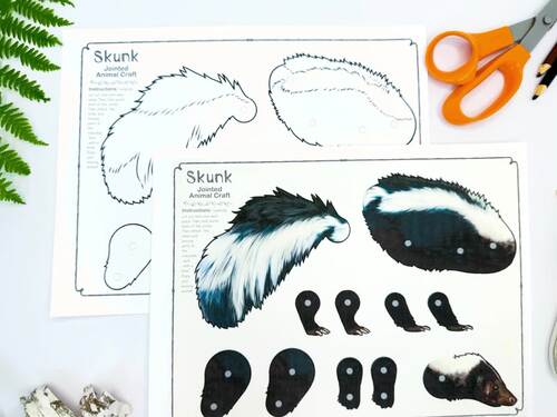 Skunk | Jointed Animal Craft | Articulated Craft | Skunks by Simply ...