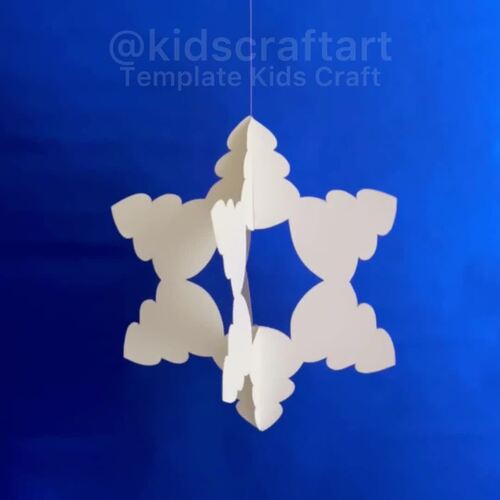 3D Snowflake Christmas Tree Craft Winter garland classroom Xmas hanging ...