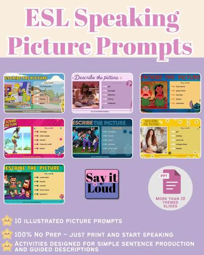 ESL Speaking Picture Prompts | A1 Beginner Conversation & Vocabulary ...