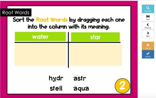 Root Words Activity | Greek & Latin Roots Boom Cards | Digital Task ...