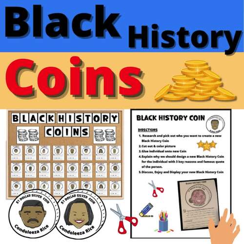 Black History Month Coin Activity Project Craft Research Decor Resource