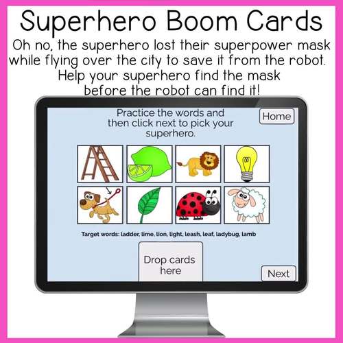 Articulation BOOM CARDS L & TH: Superhero Search & Say by Speechie Pals