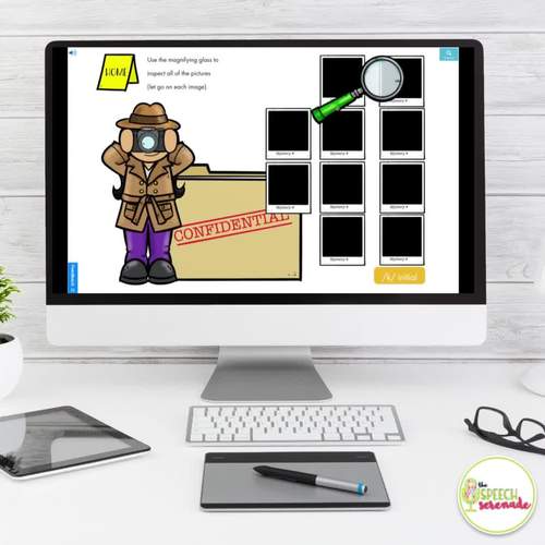 Articulation Detective Spy Game Boom Cards™ by The Speech Serenade