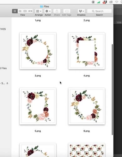 Bordeaux Burgundy Fall Watercolor Floral Wreath Frame Borders Clipart ...