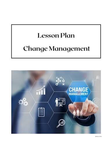 Change Management - LESSON PLAN by The EFL Classroom Today | TPT