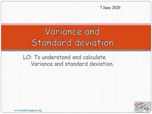 Measures of dispersion: Variance and standard deviation by Maths ...