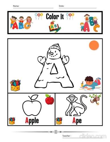 Alphabet Worksheets - ABC Winter Letter Activity - Winter Kids Fun ...