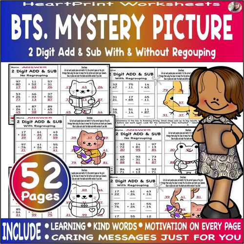 Two Digit Addition & Subtraction with & without regrouping | Bts ...