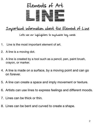 ELEMENTS OF ART AND PRINCIPLES OF DESIGN BOOK INTERACTIVE NOTEBOOK OVER ...