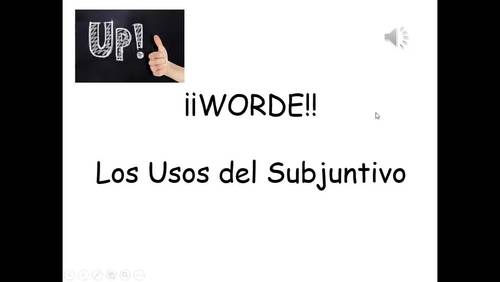 Spanish Present Subjunctive Uses (WORDE) Video Bundle | TPT