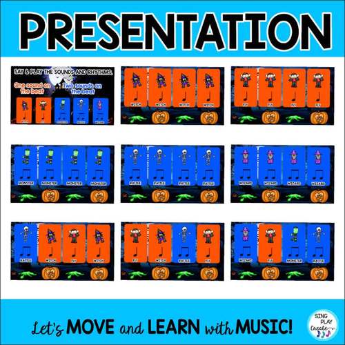 Halloween Rhythm Activities LEVEL 1 : Quarter & Eighth Note by Sing ...