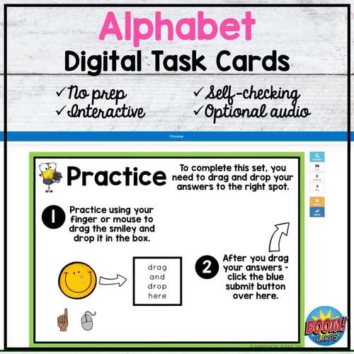 All About the Letter W Digital Task Cards for Distance Learning - Boom ...