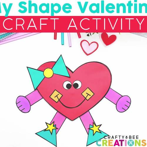 Valentine's Day Heart Craft February Bulletin Board Kindergarten Math ...