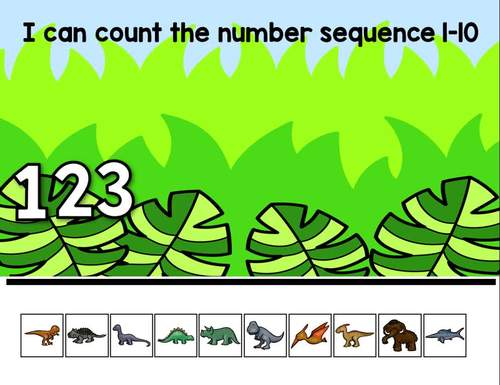 Count & Sequence 1-10 | DINOS | DIGITAL Practice | Early Childhood ...