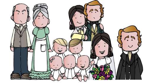 Emma and Joseph Smith clip art, LDS History clipart, LDS clip art Mini