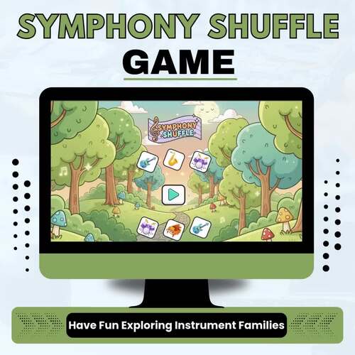 Instrument Families Brain Break Digital Logic Puzzle Game for Music Lessons