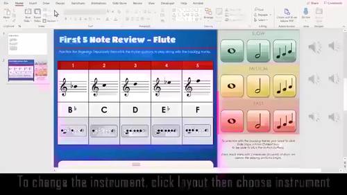 Interactive Major Scale Ninja - Concert G by The Busy Band Director