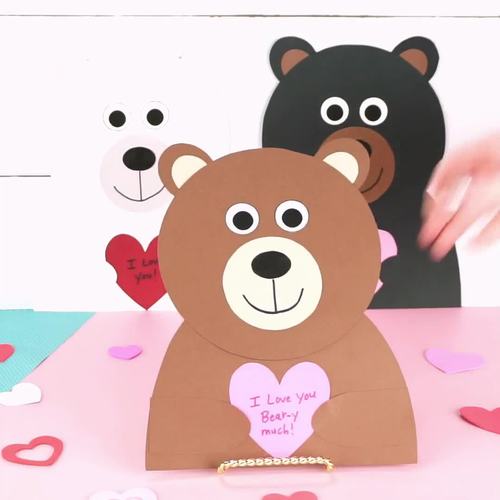 Bear Valentine's Day Craft by I Heart Crafty Things | TPT