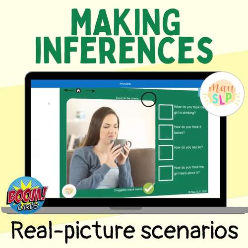 Making Inferences: Real Picture Scenarios for Speech Therapy Boom Cards™