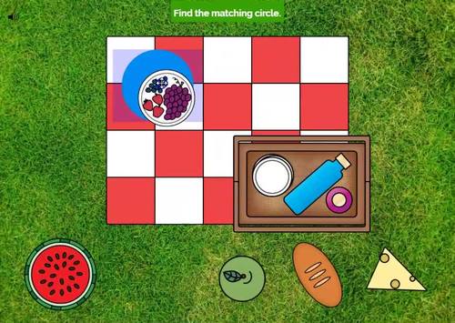 2D Shapes Builder: Picnic - Boom Cards Activity by SillyODesign - clipart