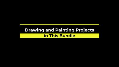 10 Digital Video Art Lessons Drawing & Painting Tempera Projects - Bundle H