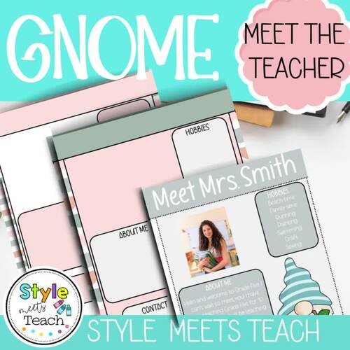 GNOME Meet the Teacher Editable Template | Back to School Templates