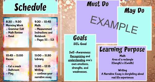 Presentation Schedule Outline and Images by Colgan by Lisa | TPT