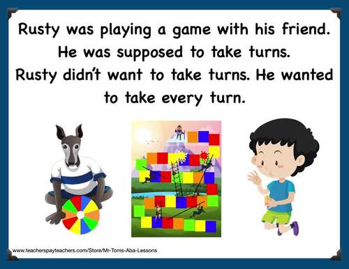 Rusty Takes Turns - Social Skills Behavior Story - SEL by Mr Tom's ABA ...