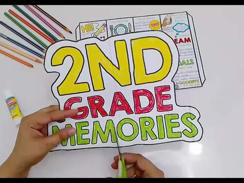 End of the Year Memory Book 2nd Grade Foldable Craft Last Day of School