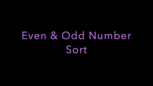 Digital Even and Odd Numbers Sort by The Self-Sufficient Classroom