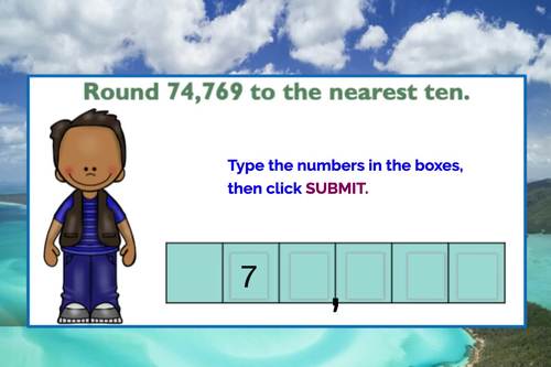 PLACE VALUE ROUNDING - BOOM Cards - Digital Task Cards by Elaine's Brain