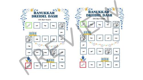 Hanukkah Board Game: Phonics Fluency Game! | 27 Phonics Skills Included