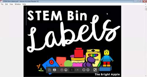 STEM Bin Labels by The Bright Apple | Teachers Pay Teachers
